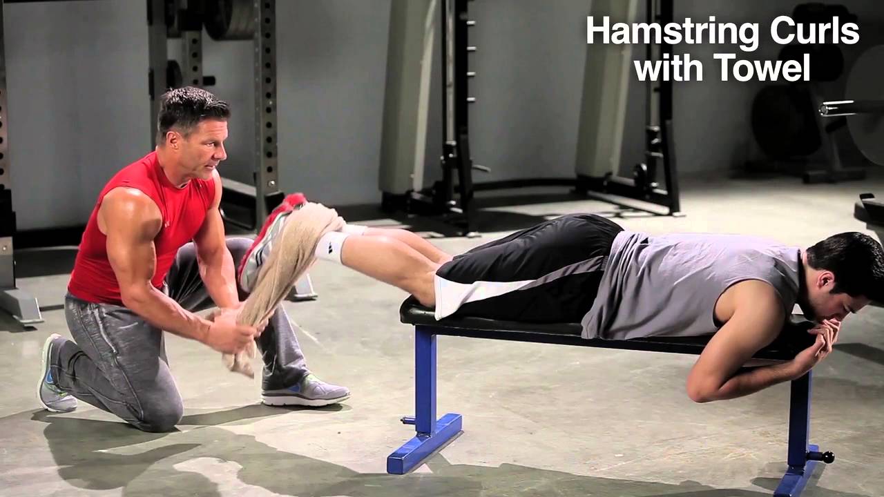 Hamstring Curls Towel - YouTube