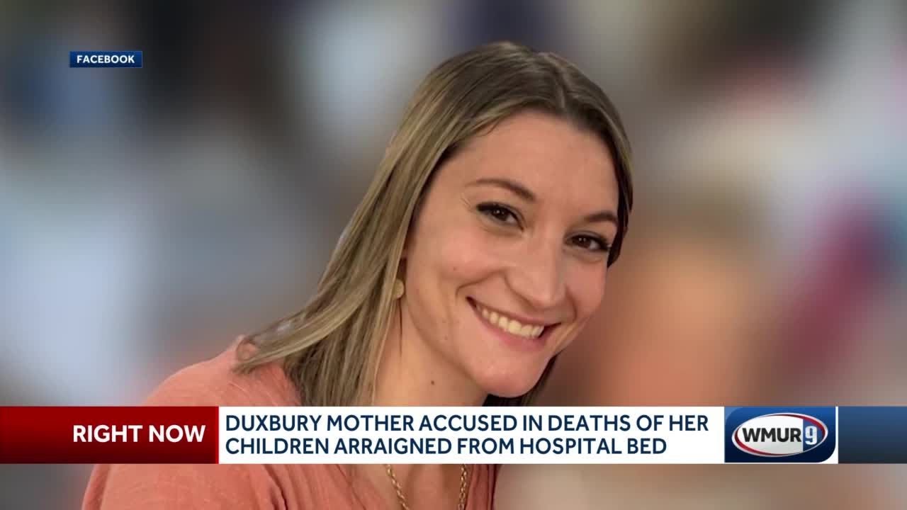 Duxbury mother accused in deaths of her children arraigned from hospital bed - YouTube