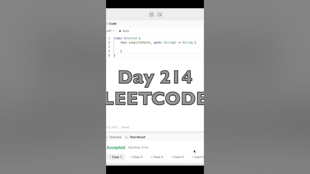 Day 214 Leetcode Problem 71 Swift Daily Challenge Swiftui