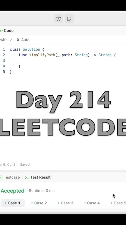 Day 214 Leetcode Problem 71 Swift Daily Challenge Swiftui