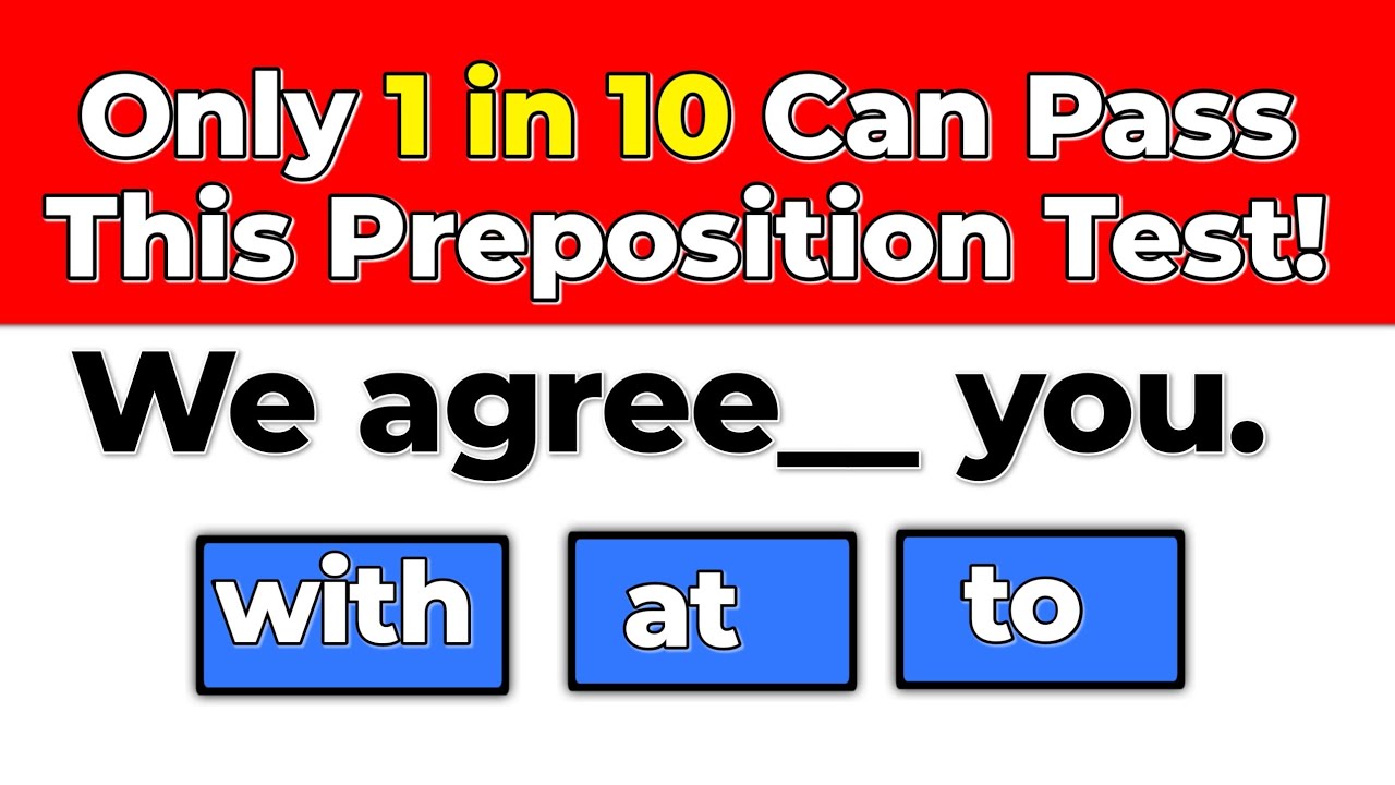Preposition Test | Only 1 in 10 Can Pass This Preposition Test! - YouTube