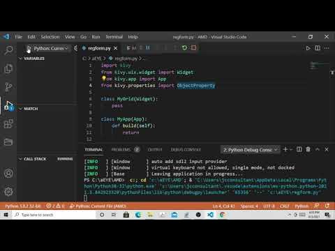 Create a Registration Form With Python Kivy Tutorial #1 - YouTube