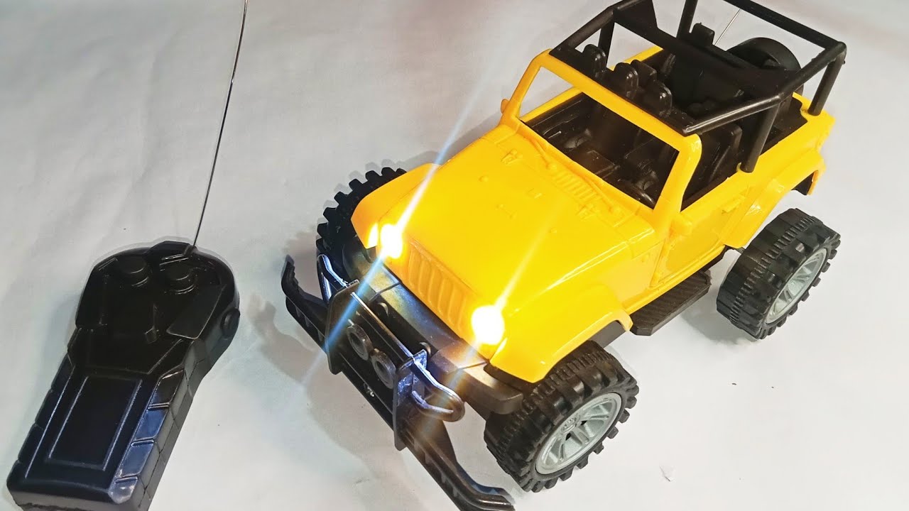 Rc thar jeep unboxing and testing remote control car unboxing - YouTube