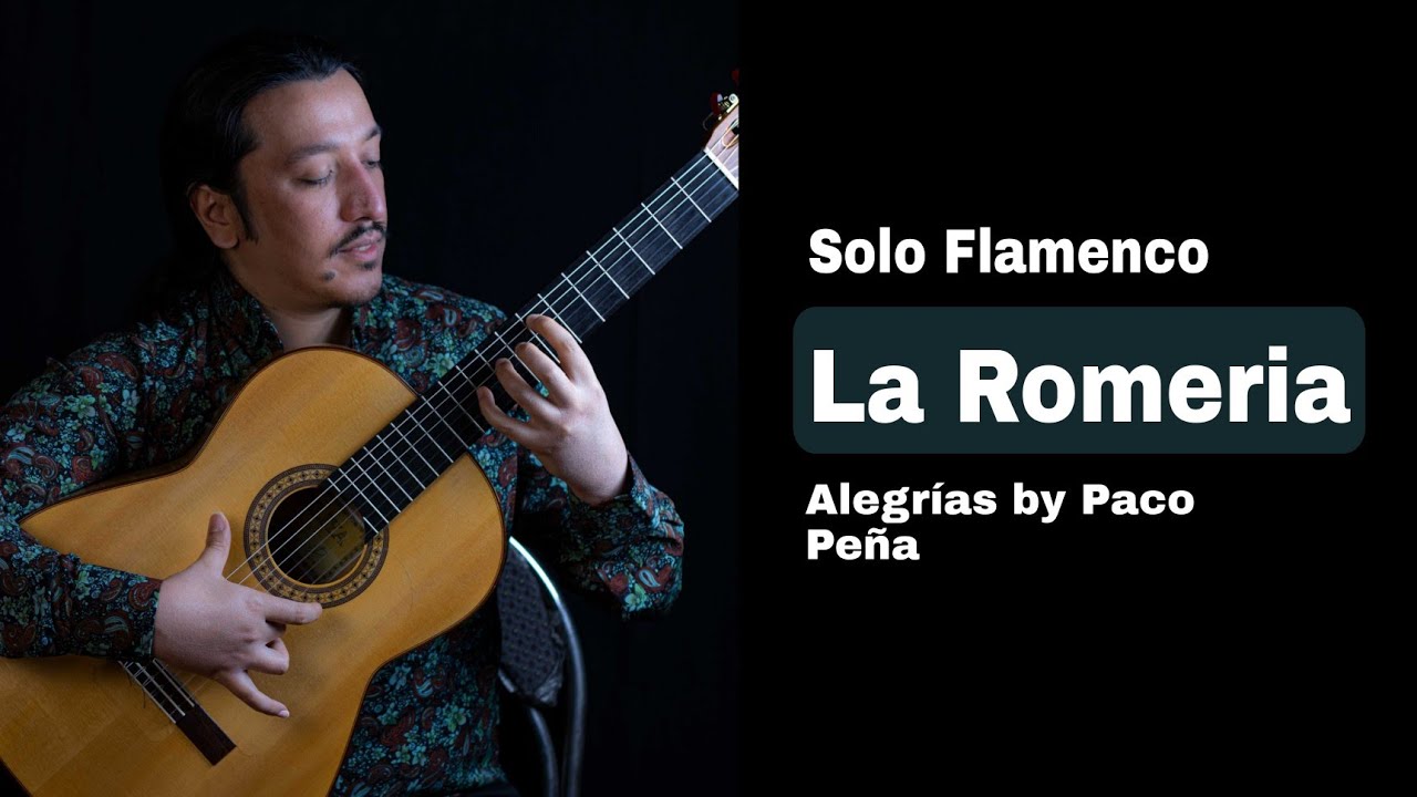 flamenco guitar solo - La Romeria Alegrias by Paco Peña from Toques ...
