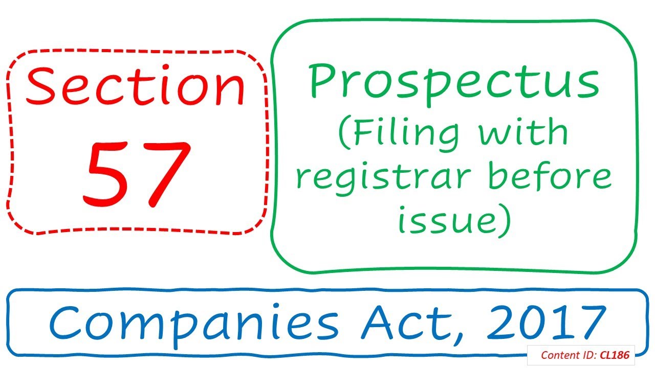 Section 57 Prospectus (Filing with registrar before issue) | Companies ...