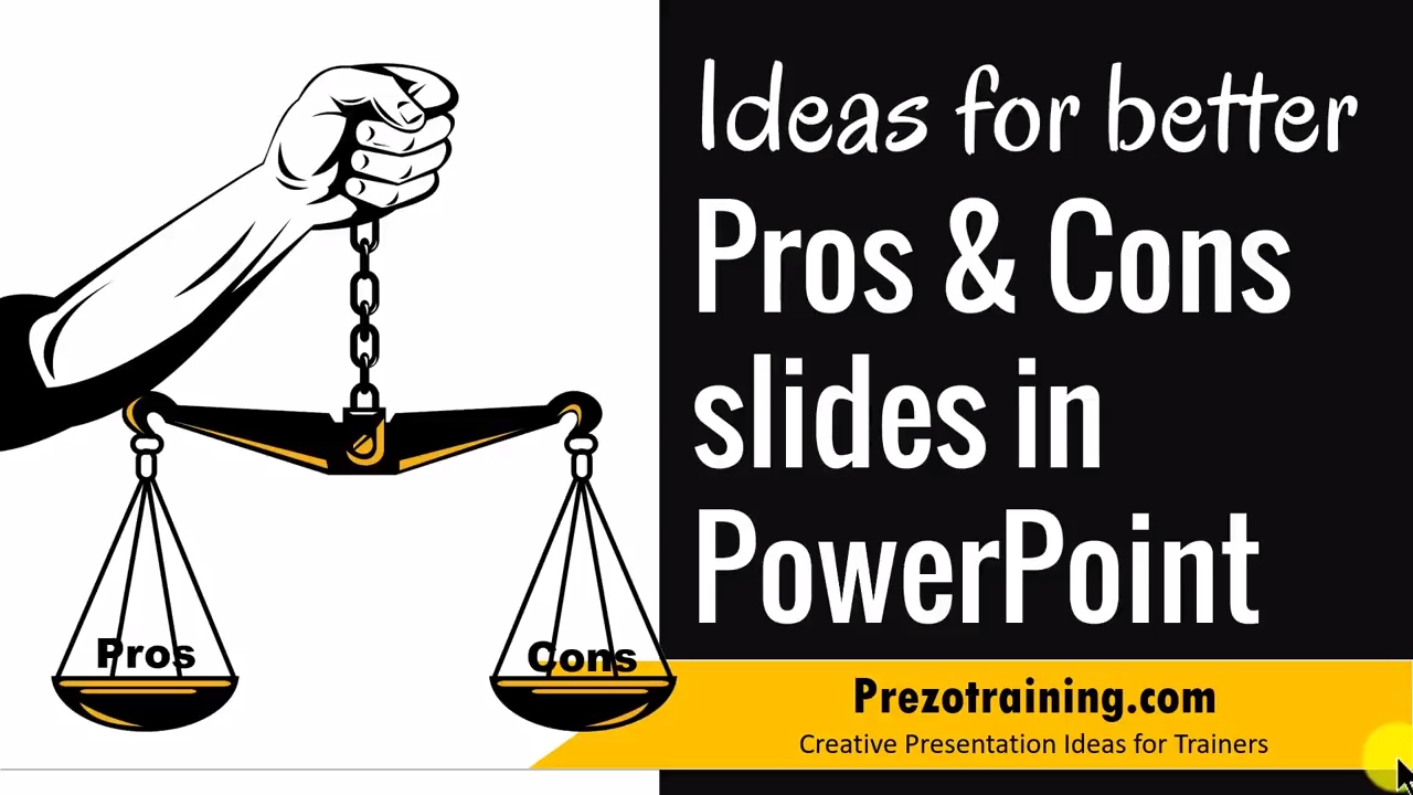 Creative Ideas for Pros and Cons Slides in PowerPoint - YouTube