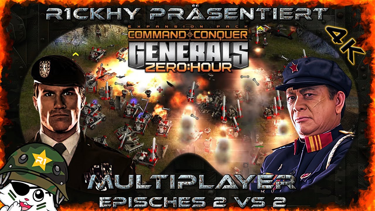 2vs2 Multiplayer Hano, R1 VS Mis, JB3 📢 Command & Conquer Generals Zero ...