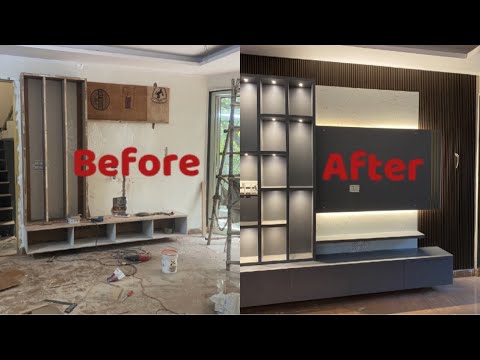 modern tv unit design in living room | luxury tv unit designs ...