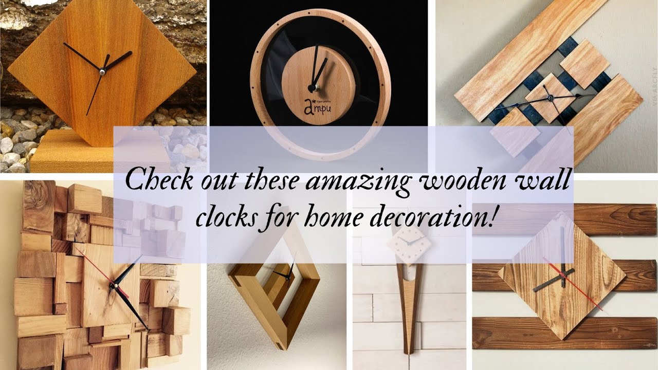 Decorative Wooden Wall Clock Models - YouTube