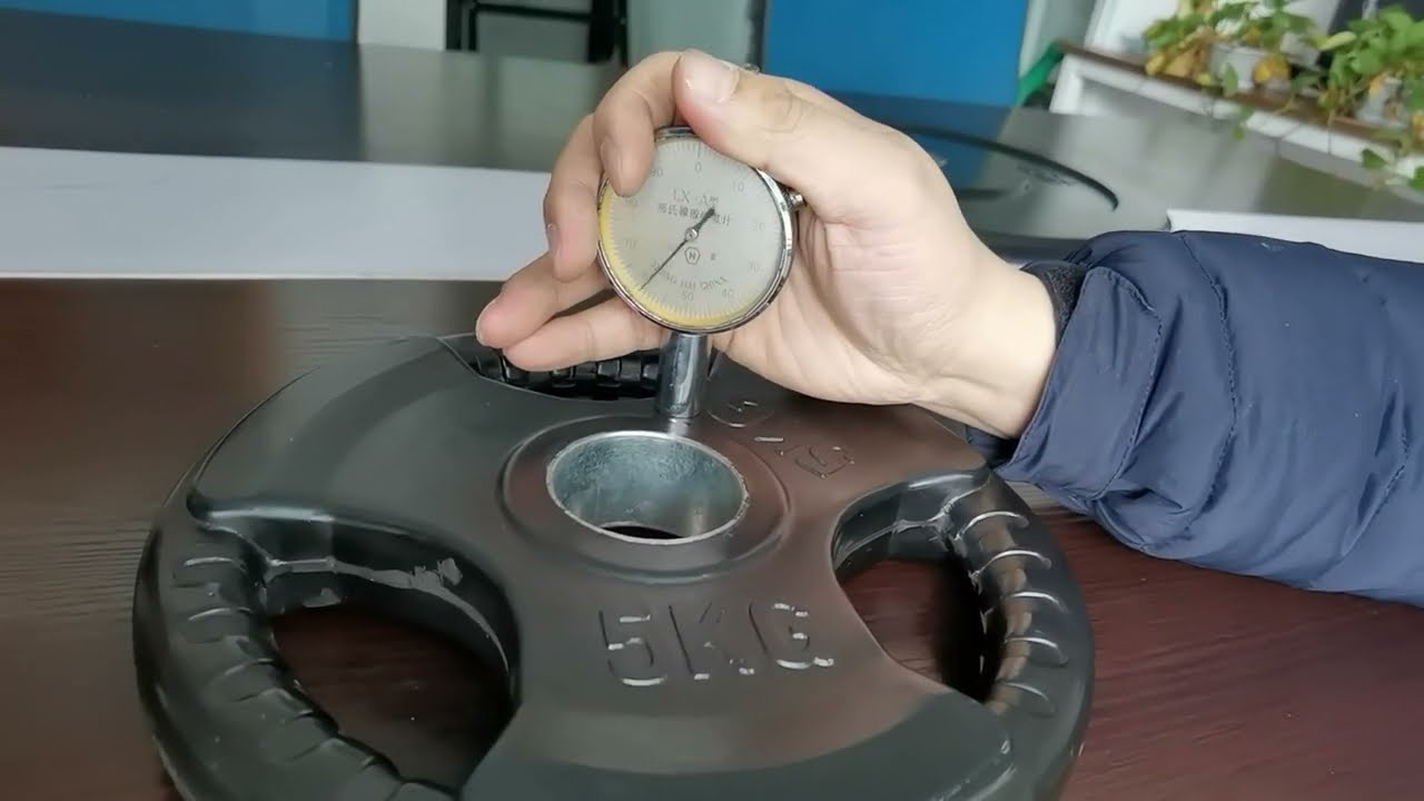 Measuring the Rubber Hardness of Free Weights with Shore Durometer ...