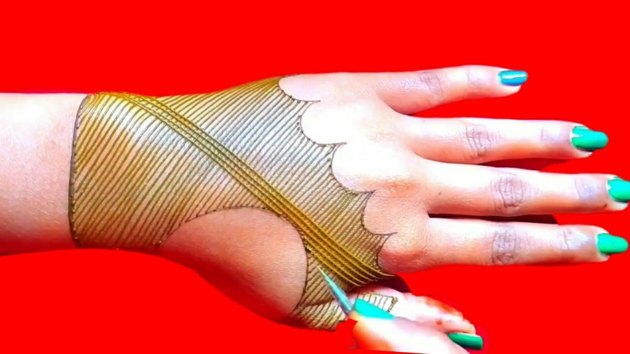 Floral + net pattern henna design ll beautifull & attractive mehandi ...