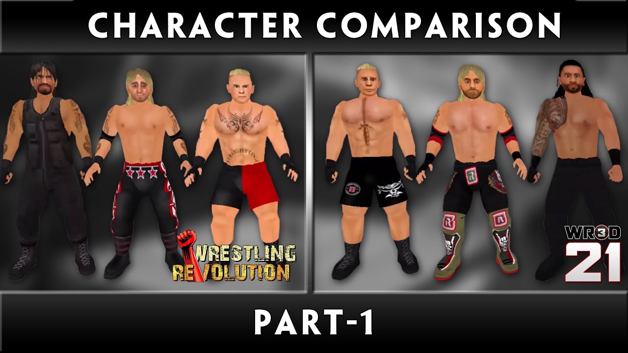 WR3D 21 by HHH Vs Original WR3D | Top 20 Characters Comparison | Part-1 ...