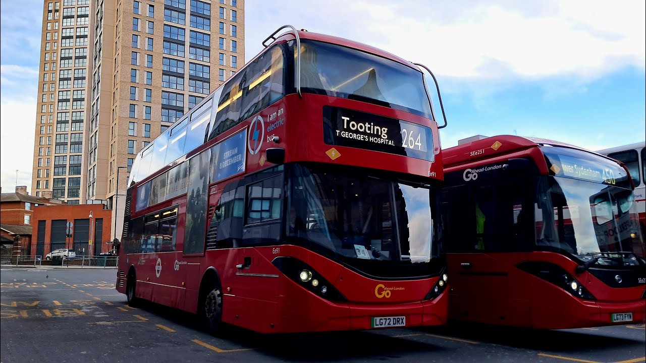 FULL ROUTE VISUAL - Route 264: West Croydon - Tooting, St George's ...