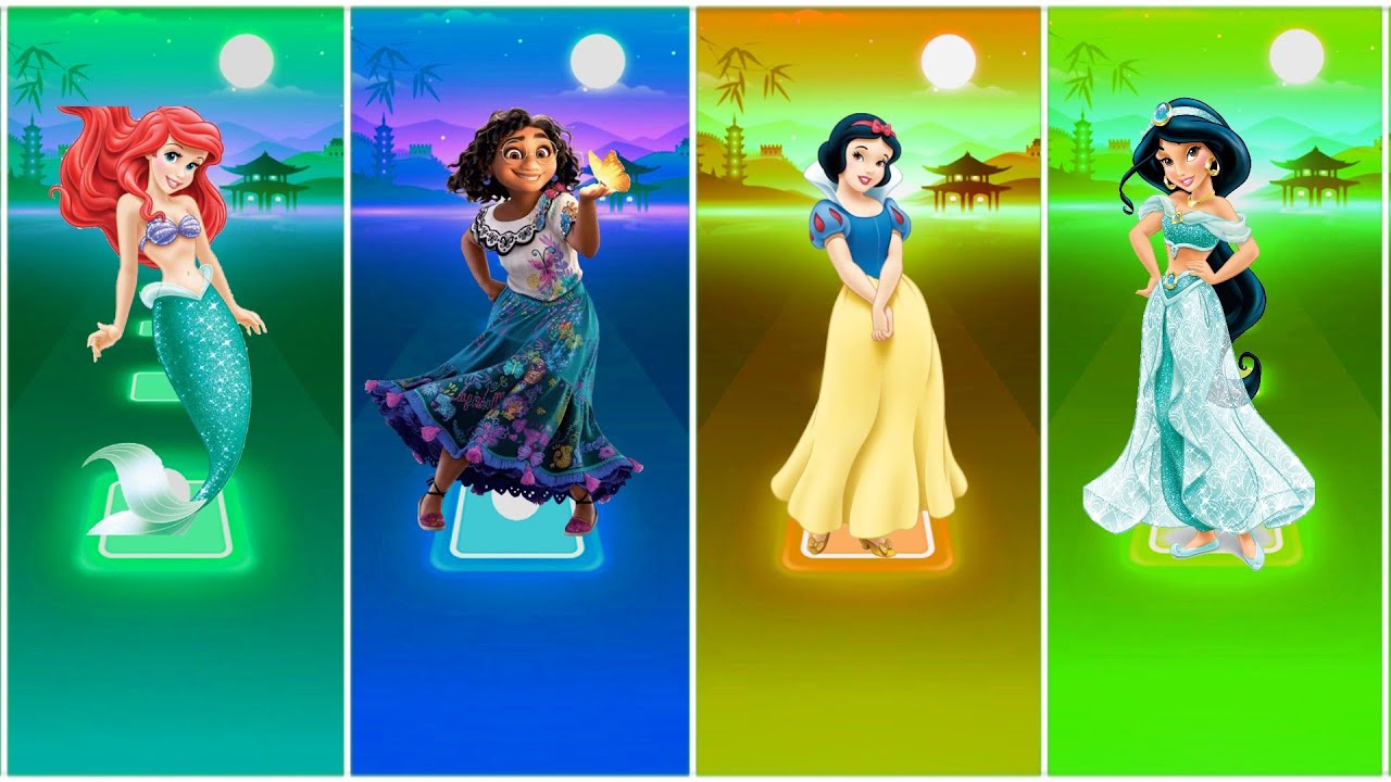 !! The Little Mermaid 🆚 Encanto Mirabel 🆚 Snow White 🆚 Jasmine Princess ...