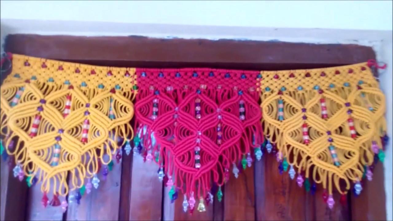 door decorative macrame easy toran design 02 | infoqueen - YouTube