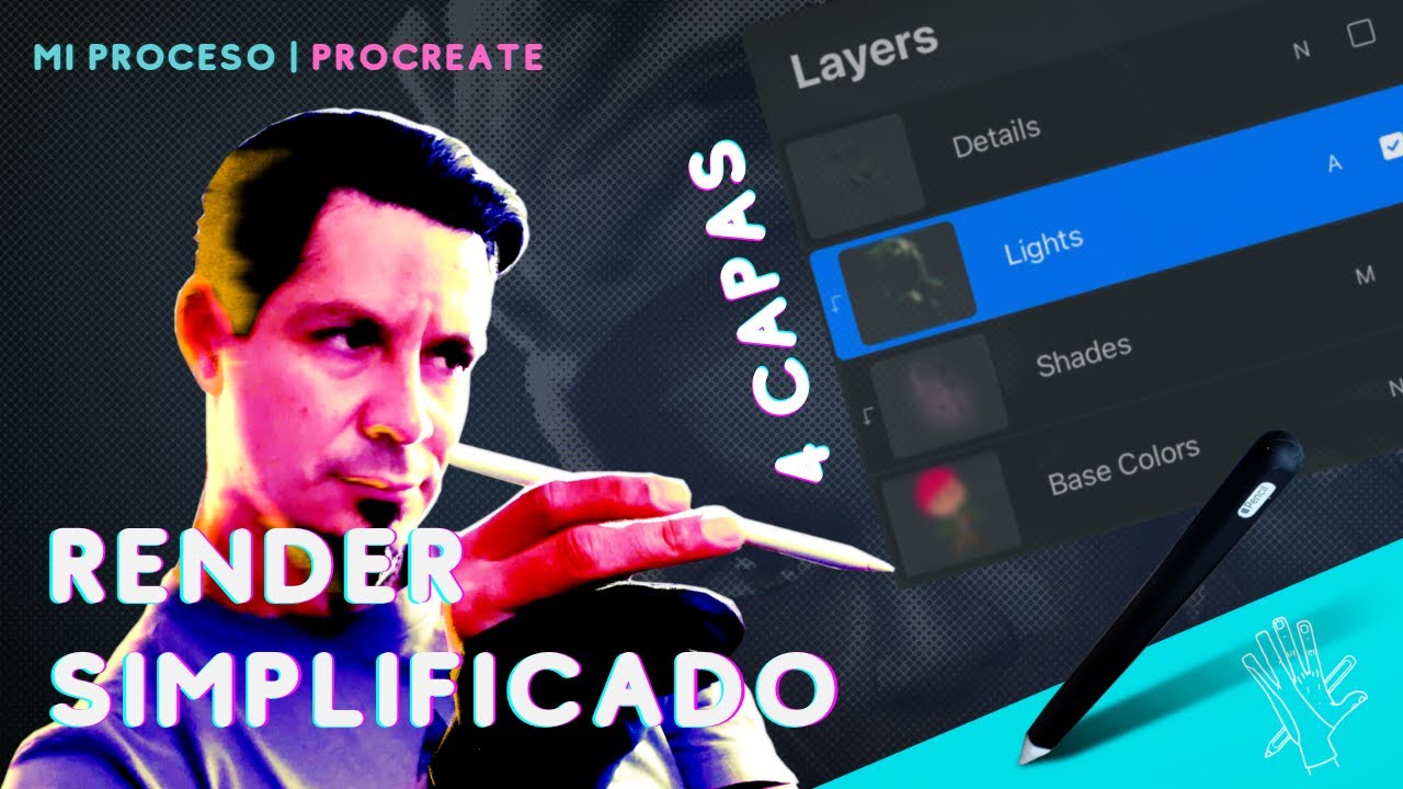 🎯 🇪🇸 4 CAPAS para Renderizar tus ilustraciones | Ilustración Digital | Procreate - YouTube