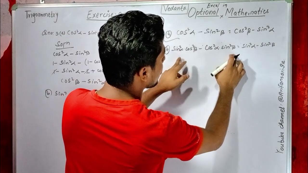 Opt math exercise 9.2 Q.no.3(a,b) Vedanta Excel in Optional mathematics class 9. - YouTube