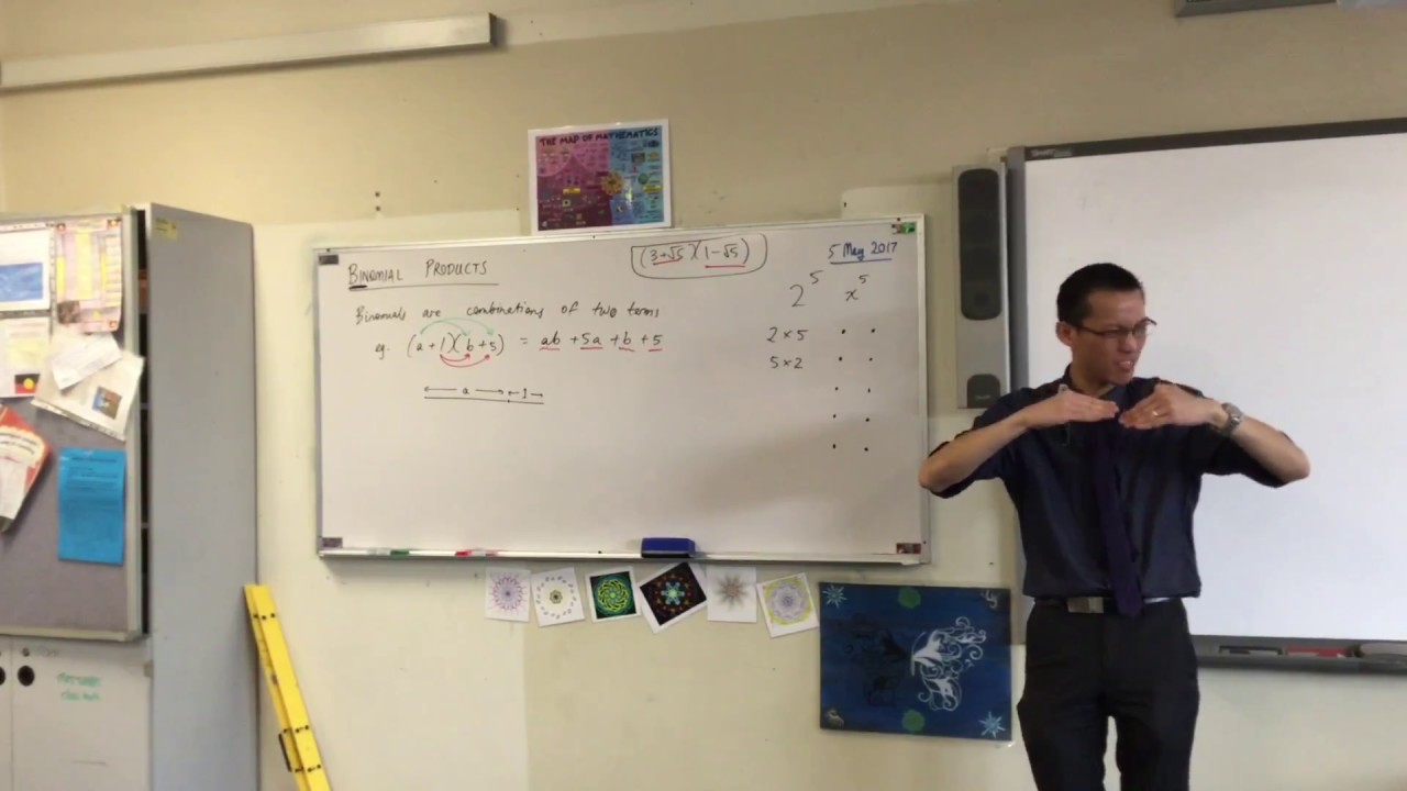 Binomial Products (1 of 2: Visualising the expansion) - YouTube