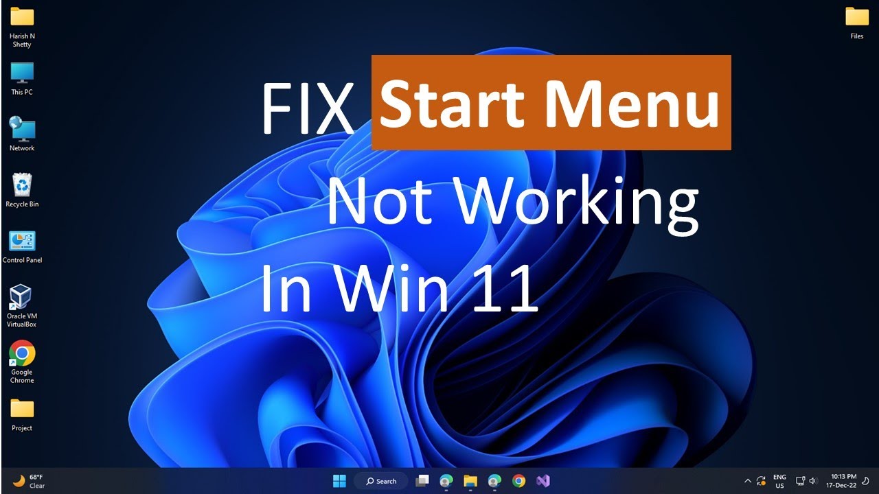 How To Fix Start Menu Not Working In Windows 11 How To Solve Start How To Fix Start Menu Not Working In Windows 11 How To Solve Start