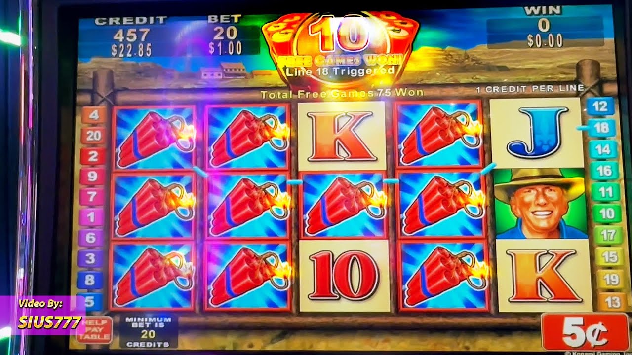 BONUS & Re-Trigger!! MONEY BLAST - 5c KONAMI SLOT GAME IN CASINO - YouTube