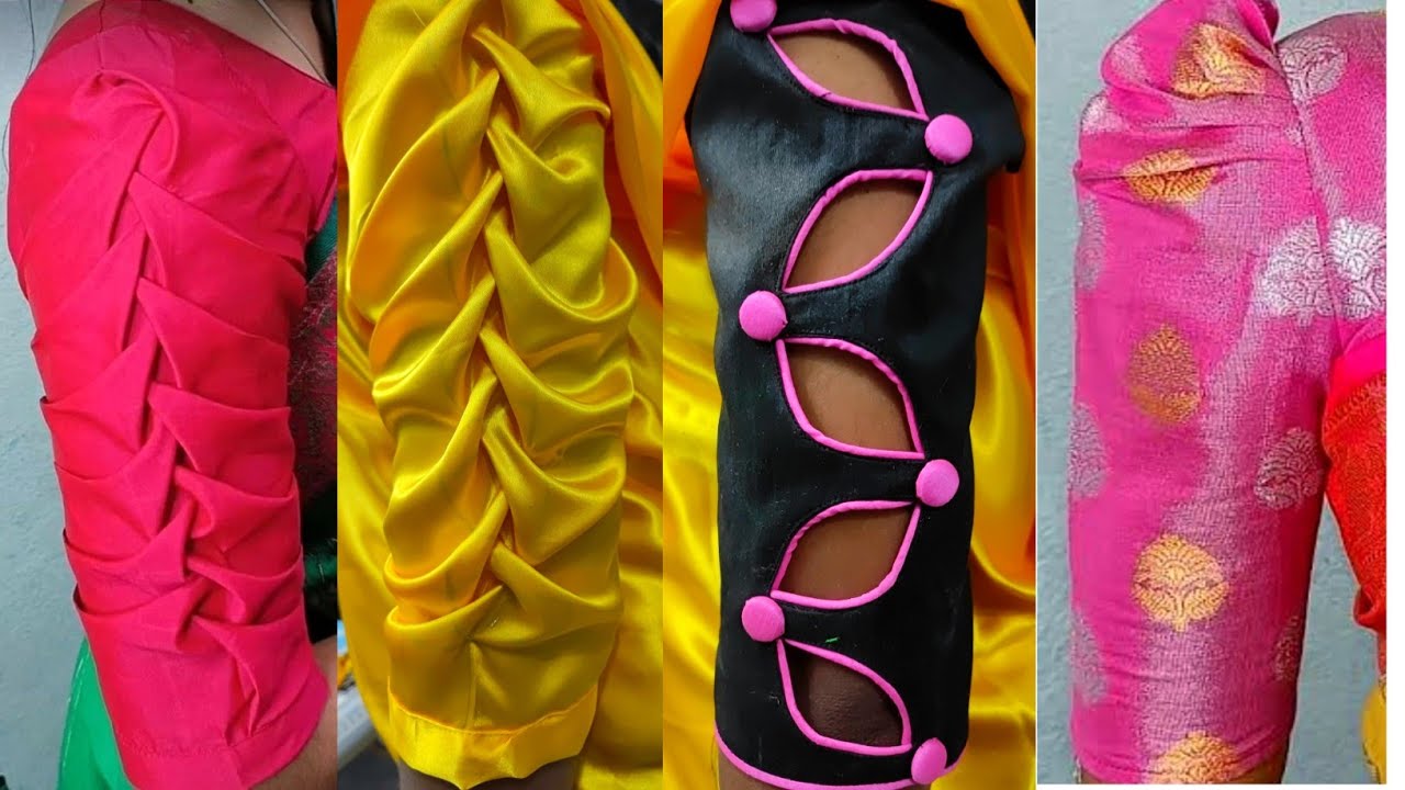 Latest model blouse sleeves stitching |easy stitching blouse hands |3 ...