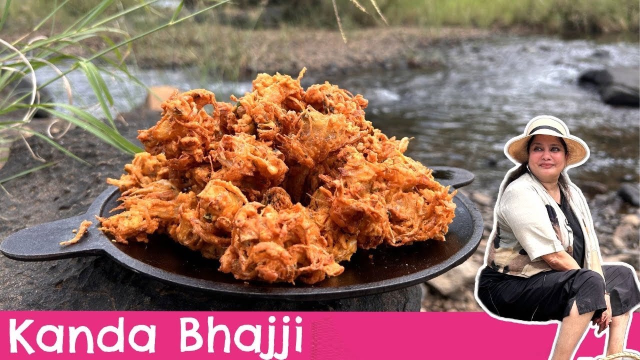 We made Kanda Bhajji in the nature! | Cooking Onion Pakodas in the wild ...