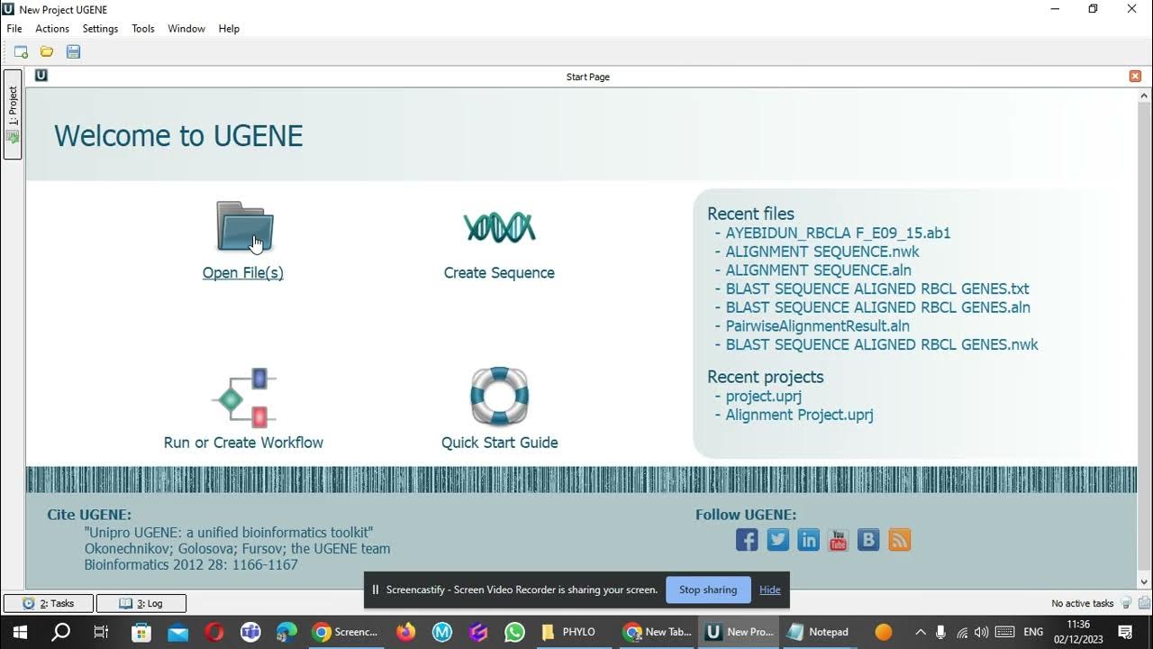 Sequence alignment with UGENE - YouTube