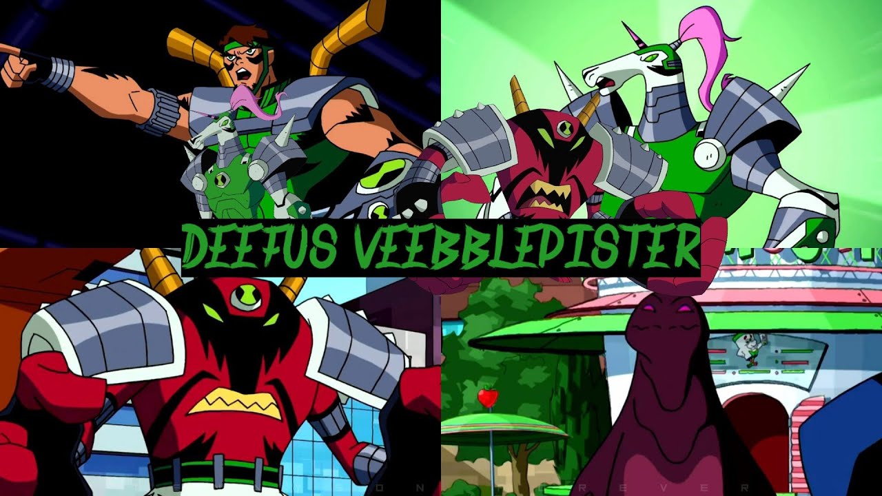 All deefus veebblepister transformations in Ben 10 omniverse - YouTube