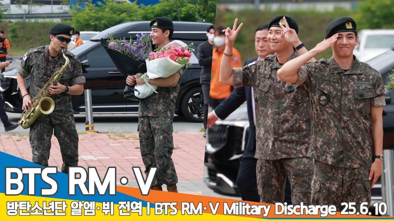 돌아온 방탄소년단 알엠·뷔 (BTS RM·V), 등장부터 아미를 행복하게 해💕 'BTS RM·V' Military ...