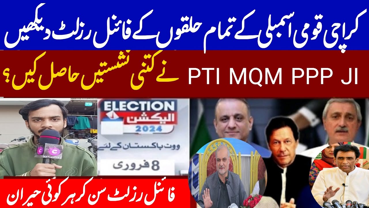 Election 2024 Final Results| Latest update from Karachi | Election in ...