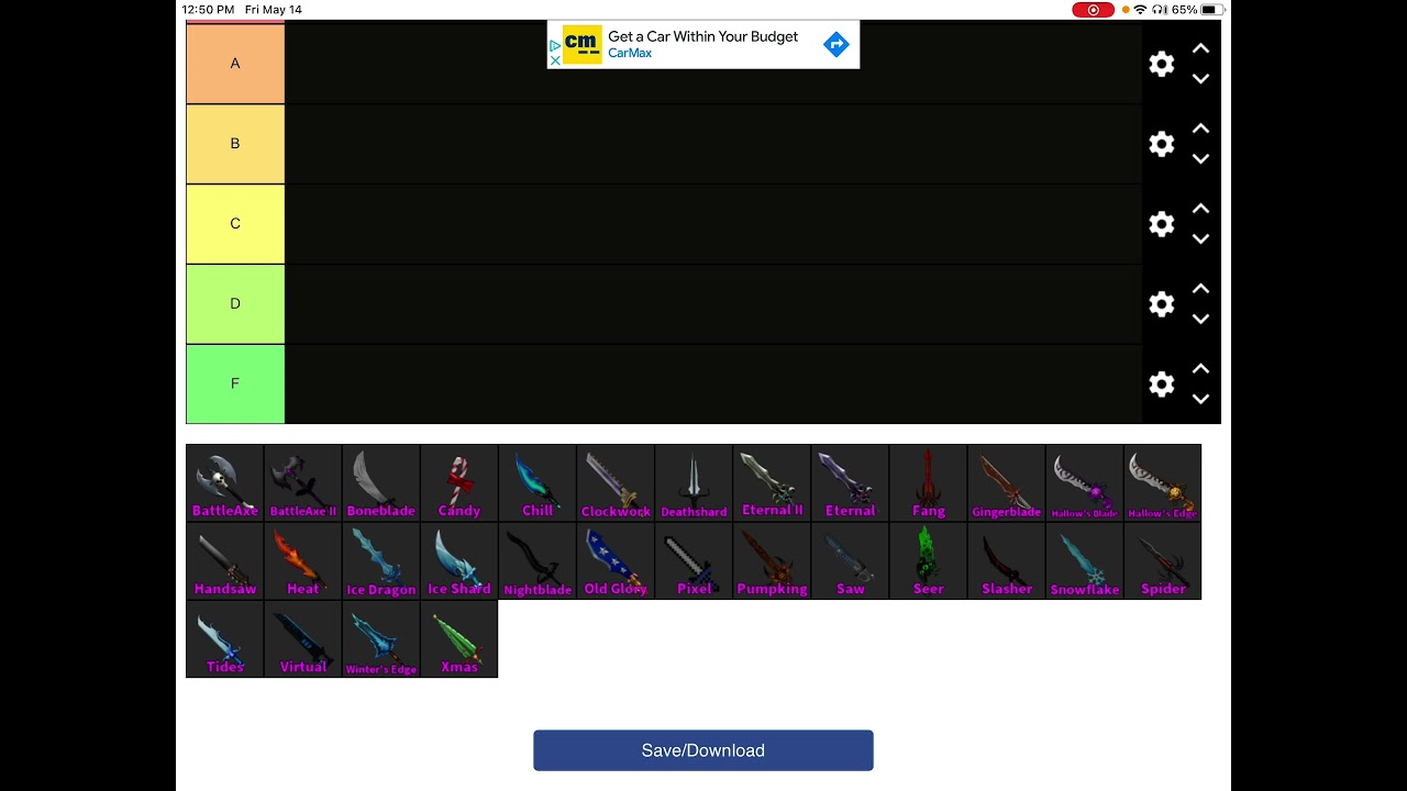 MM2 GODLY KNIFE TIER LIST MAKER YouTube mm2-godly-knife-tier-list-maker-youtube