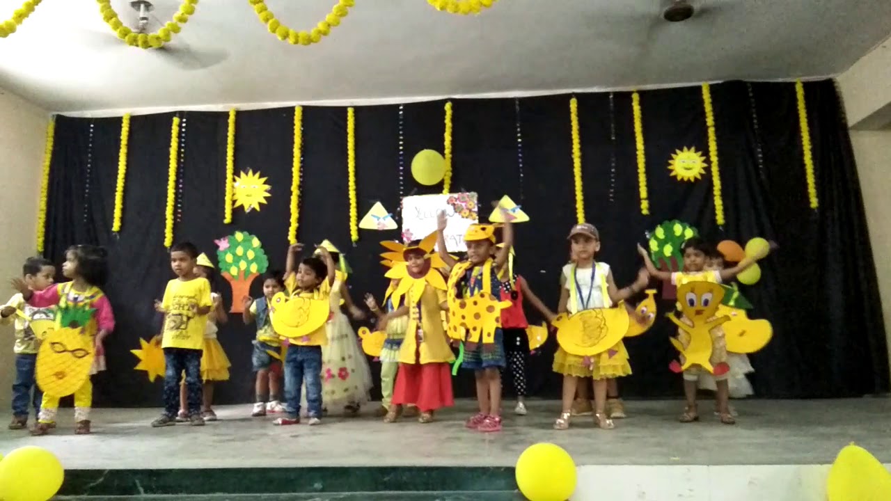 Dance by Nursery Class Students on Yellow Day 2018 - YouTube