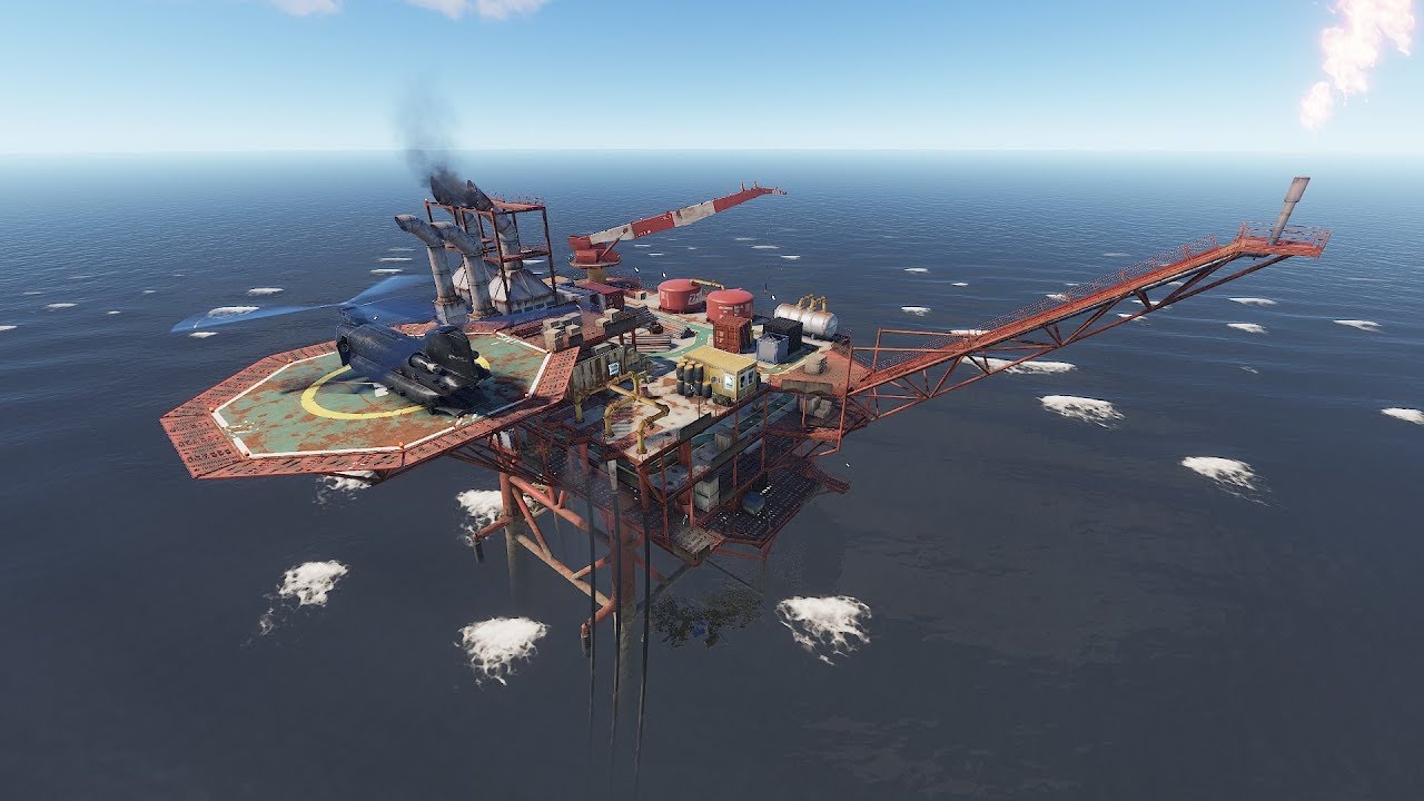 Rust - Нефтяная Платформа! Высадка Heavy npc! - YouTube