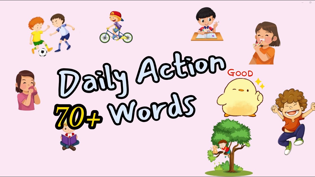 70++ Daily Action Words with fun | Simple with Picture | English for ...