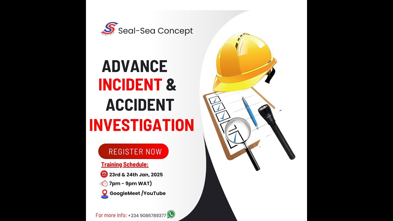 Advance Incident and Accident Investigation Class 1 - YouTube