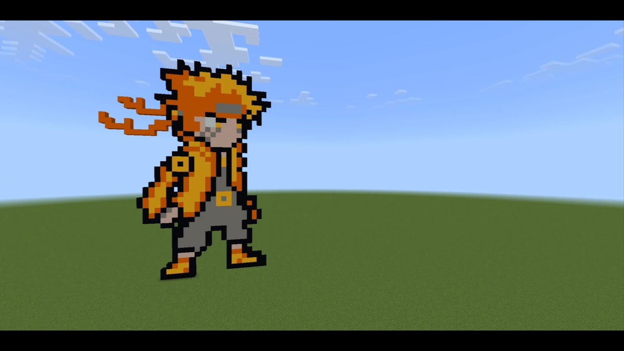 NARUTO PIXEL ART IN MINECRAFT - YouTube