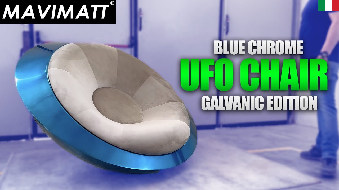THE AMAZING BLUE CHROME UFO ROCKING CHAIR / FULLY HANDMADE IN ITALY ...
