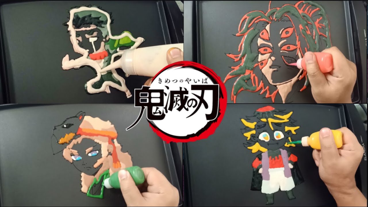 Chibi Stone Hashira - Sabito - Chibi Douma - Kokushibo Pancake Art ...