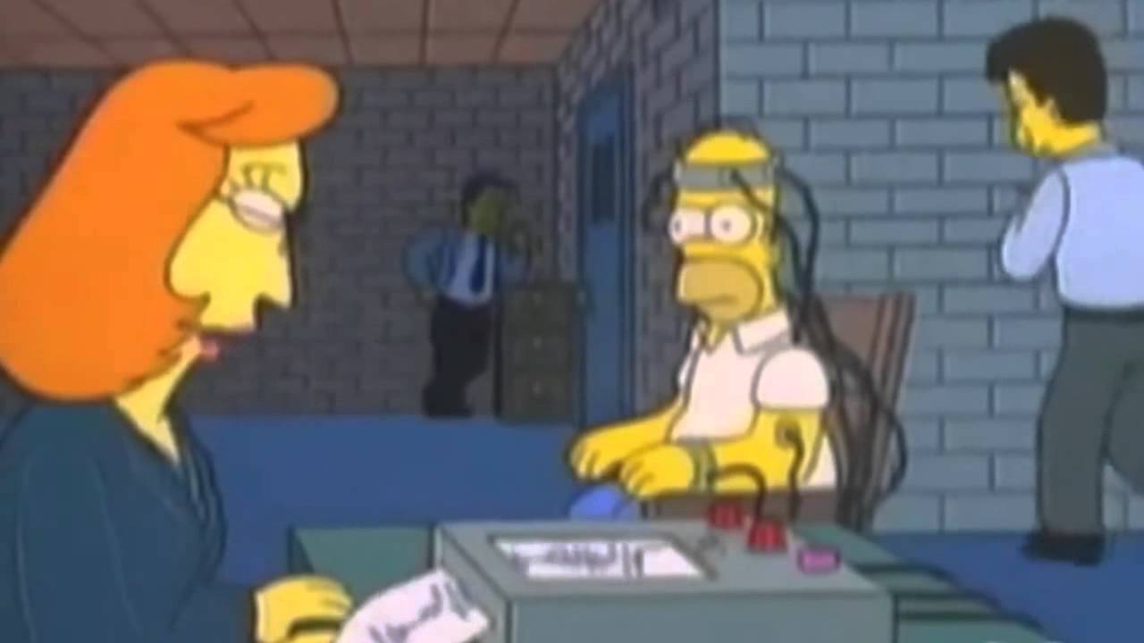 Los Simpsons - Detector de mentiras HD - YouTube