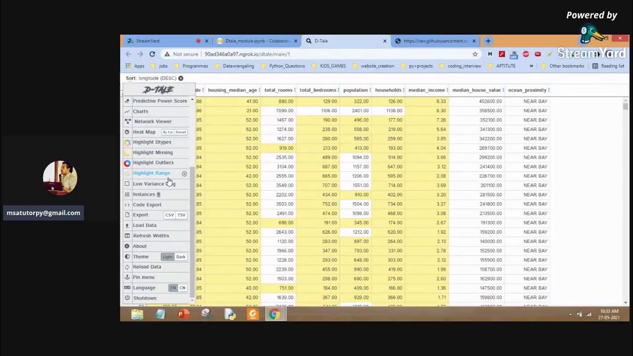 PYTHON | DTALE | EDA | PANDAS | DATA ANALYSING | EASIEST | BEST ...