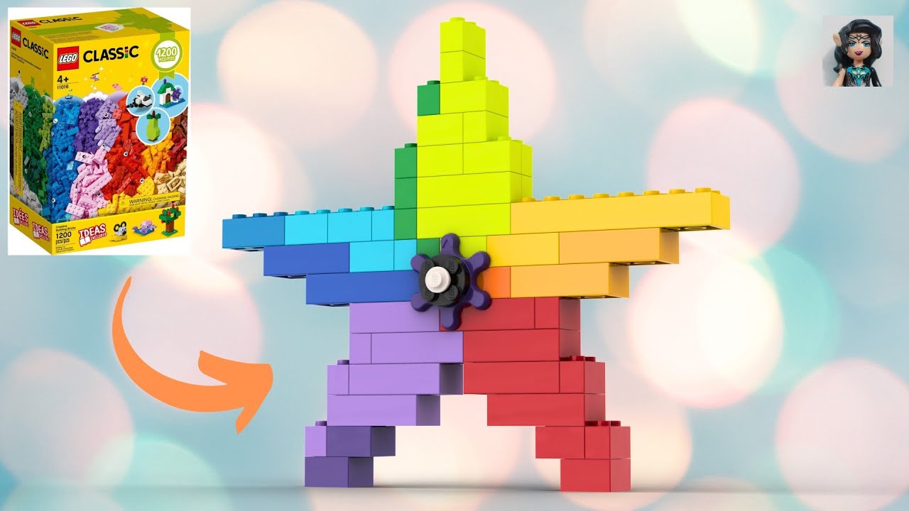 RAINBOW STAR Lego classic 11016 ideas How to build easy - YouTube