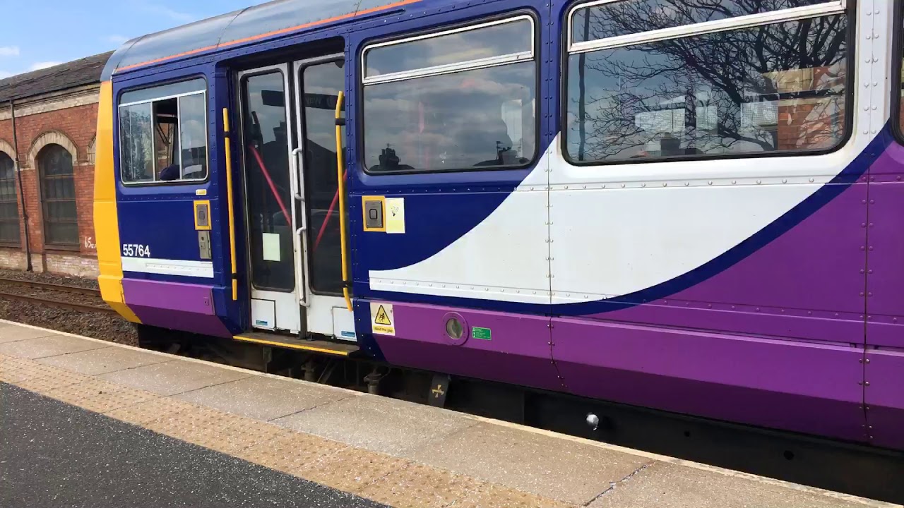 Northern rail to Darlington at Redcar central train station - YouTube