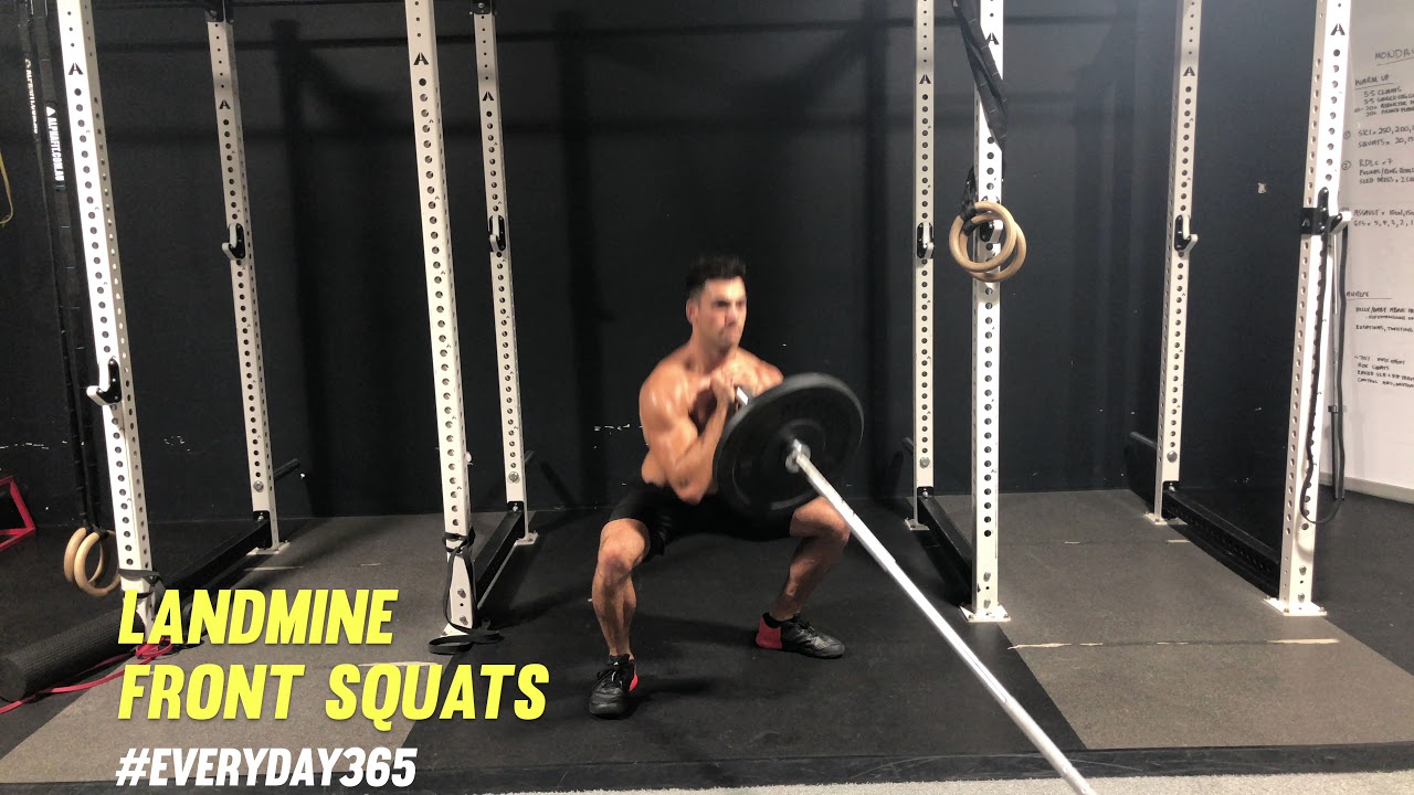 Landmine Front Squat - YouTube