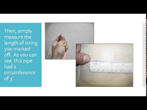 How To Determine Pipe Size Using The String Method - YouTube