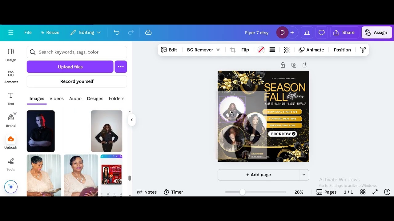 How to edit the flyer video - YouTube