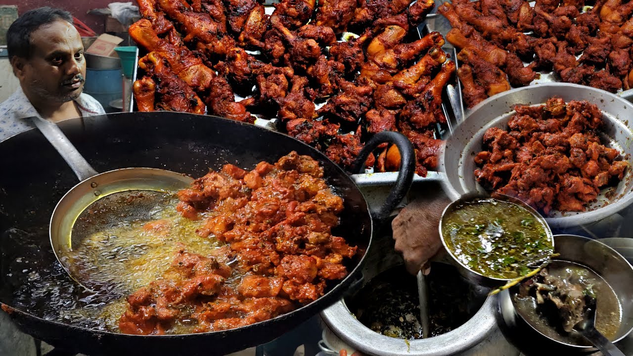 Most Famous CHICKEN AND MUTTON PAKODA FRY Chicken Legs Lollipop Wings ...