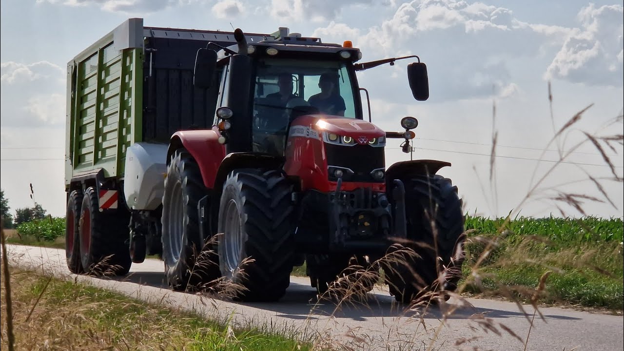 ⭐️🇵🇱 Zbiór Traw Na Kiszonke W Gr Gajowy | MF S7 & Claas Cargo 8400 ...
