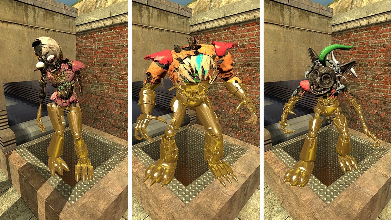 DESTROYING ALL RUIN GOLD GLAMROCK ANIMATRONICS IN GMOD! FNAF Security ...