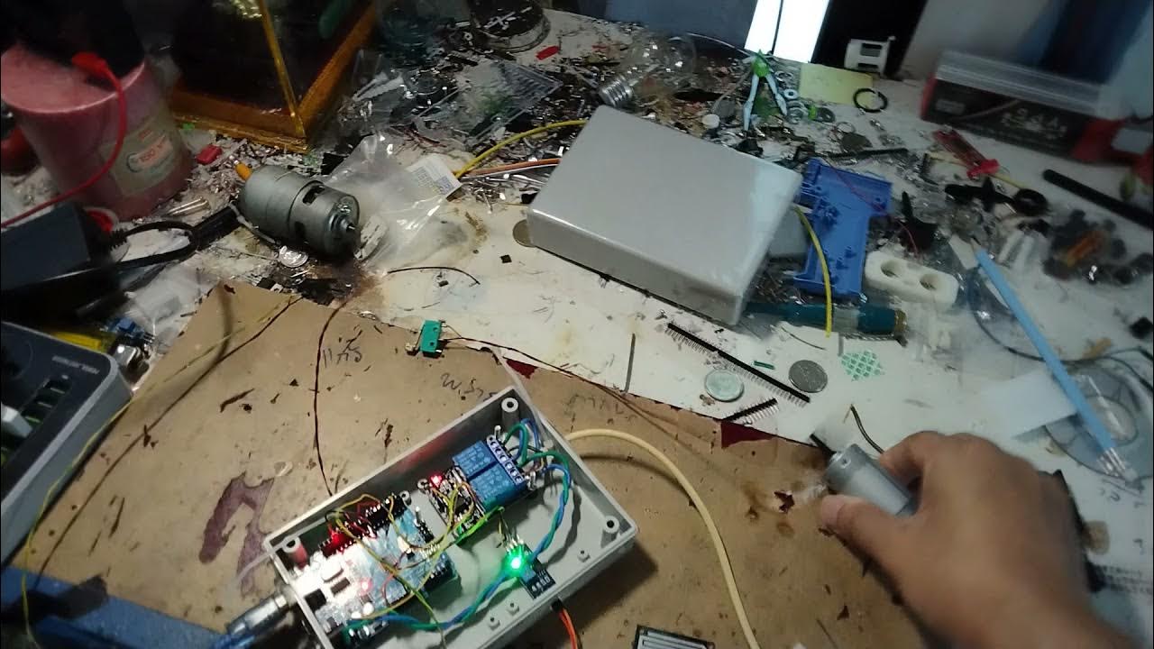 ระบบควบคุมราวตากผ้าอัตโนมัติควบคุมการทำงานด้วย Arduino - YouTube