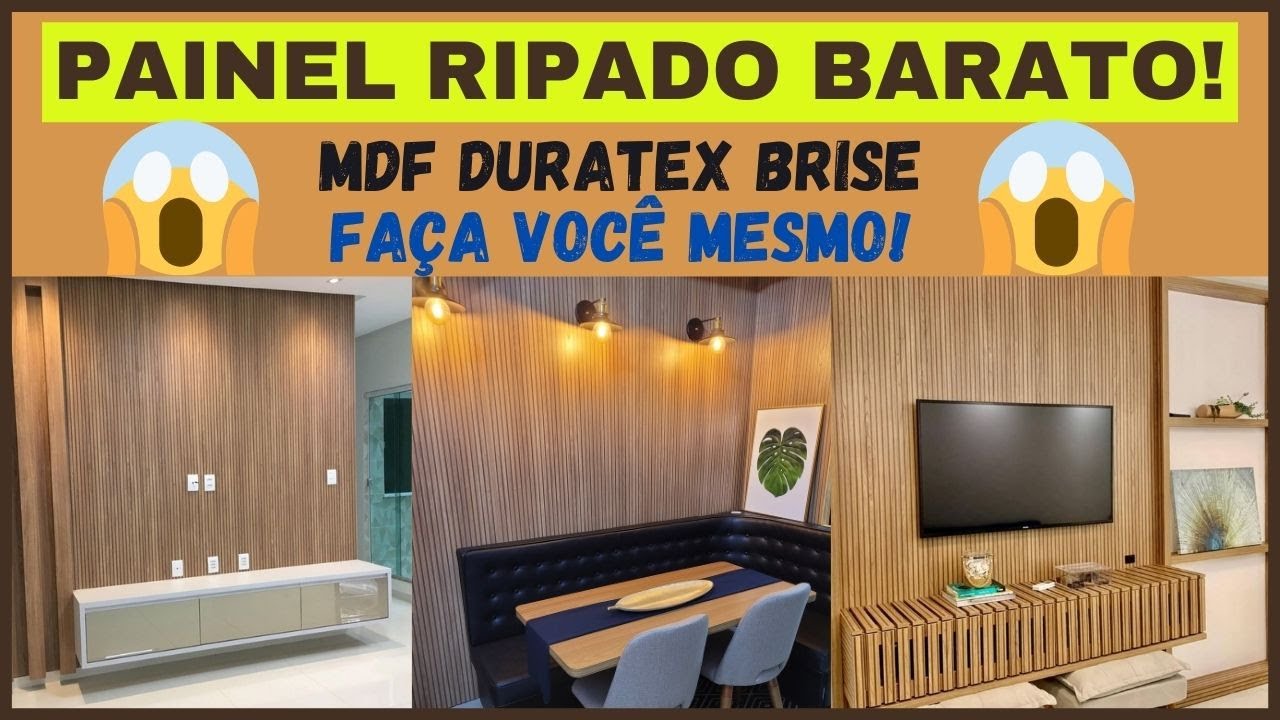 PAINEL RIPADO BARATO / MDF DURATEX BRISE/ FAÇA VOCÊ MESMO/ DECOREI ...